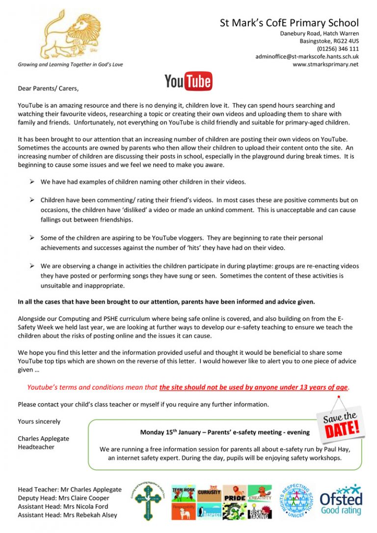 Keeping your child safe online – St Mark's CofE Primary School