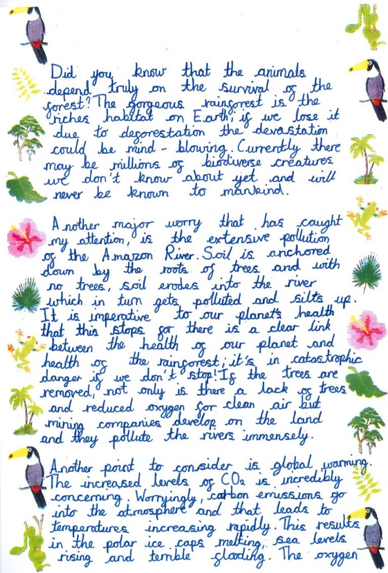 Letter to the Ambassador – St Mark's CofE Primary School