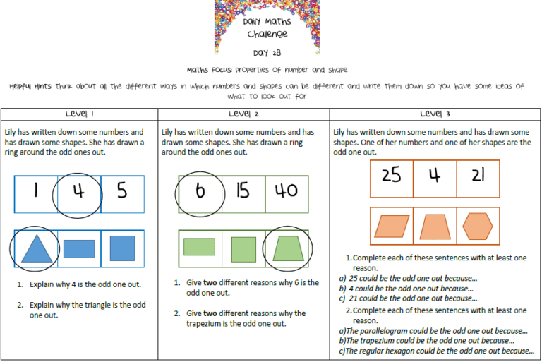 Daily Maths Challenge – St Mark's CofE Primary School