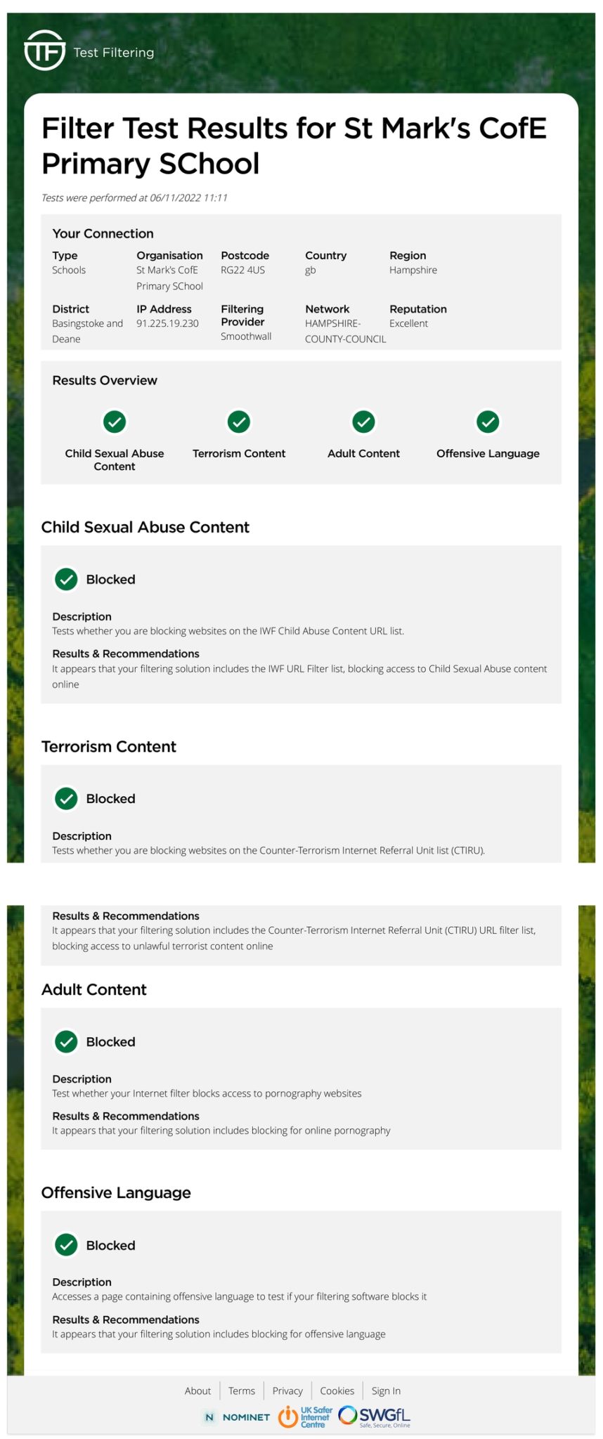 Websites, Filtering and Monitoring – St Mark's CofE Primary School