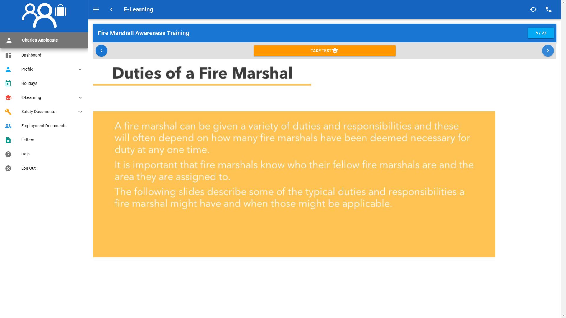 Fire Marshall Training Slides – St Mark's CofE Primary School