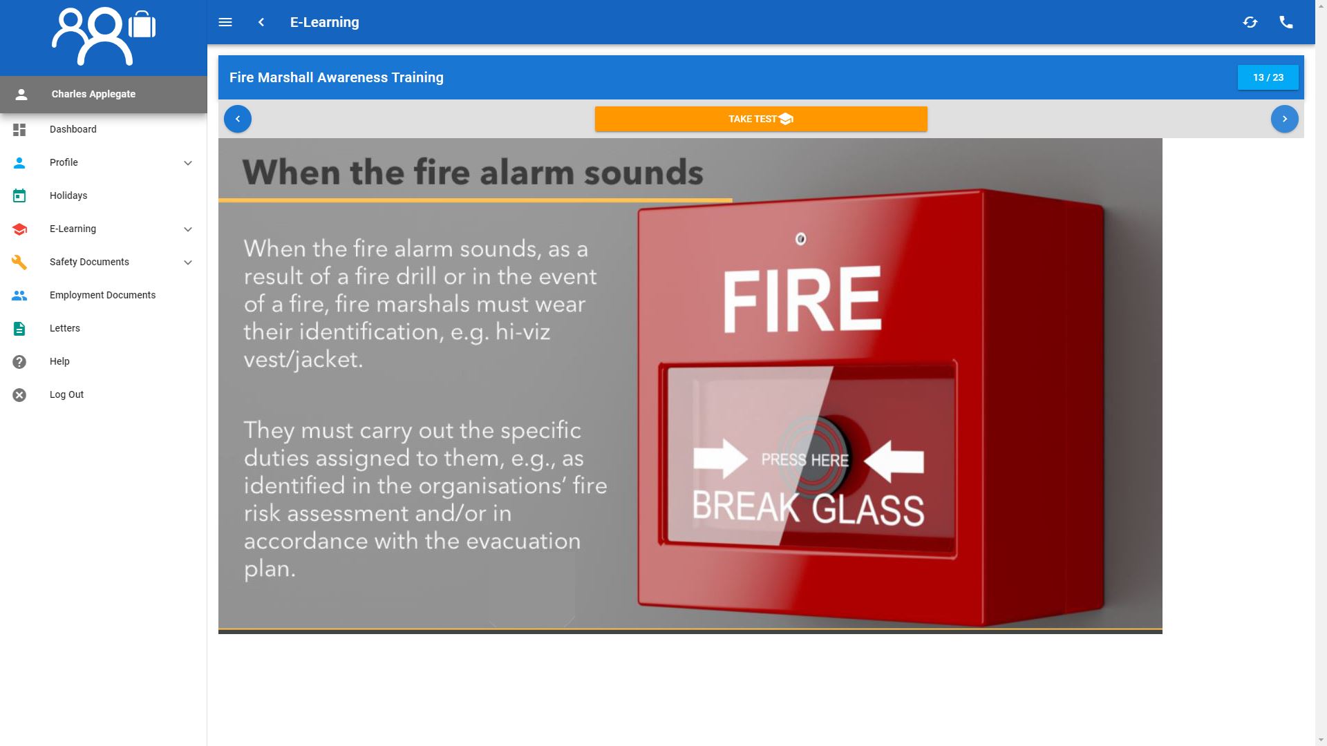 Fire Marshall Training Slides – St Mark's CofE Primary School